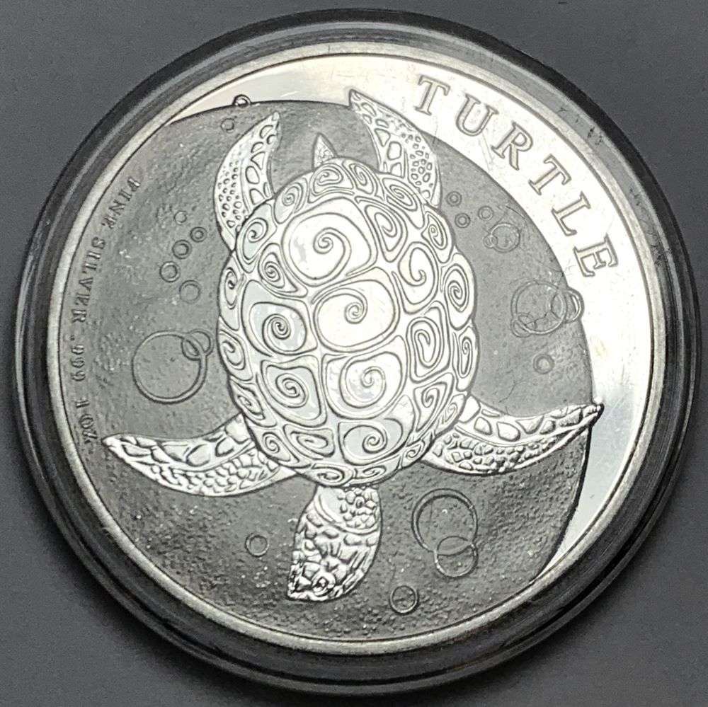 2015 Niue $2 Hawksbill Turtle 1 ozt .999 Silver