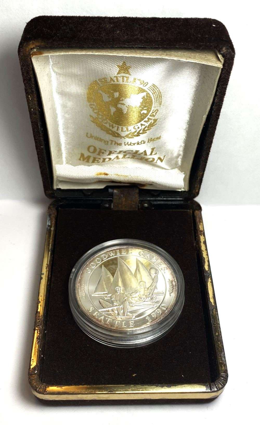 Extremely Scarce 1990 Seattle Goodwill Games Rowing/Sailing Proof 1 ozt ...