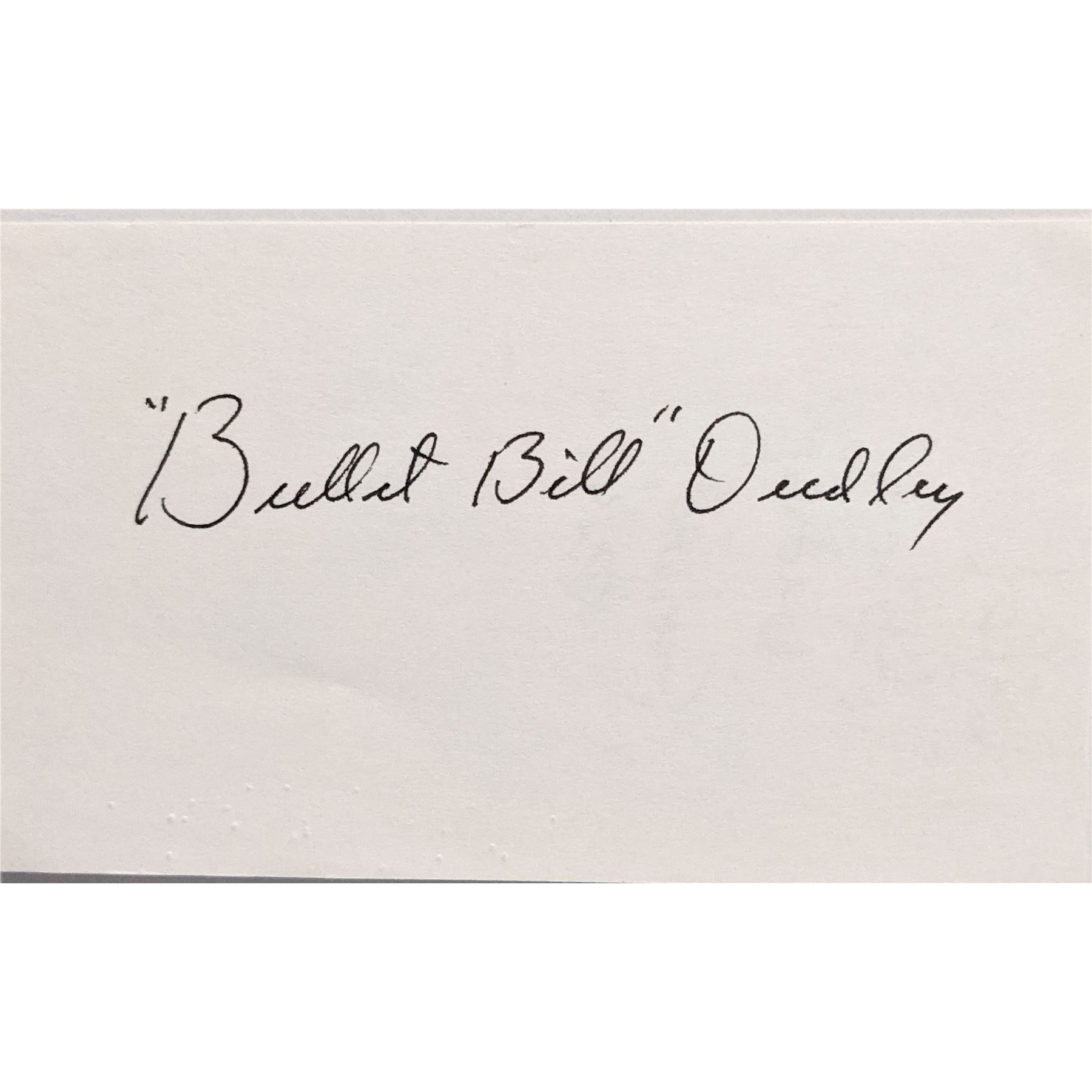 Football HOF Bullet Bill Dudley autograph