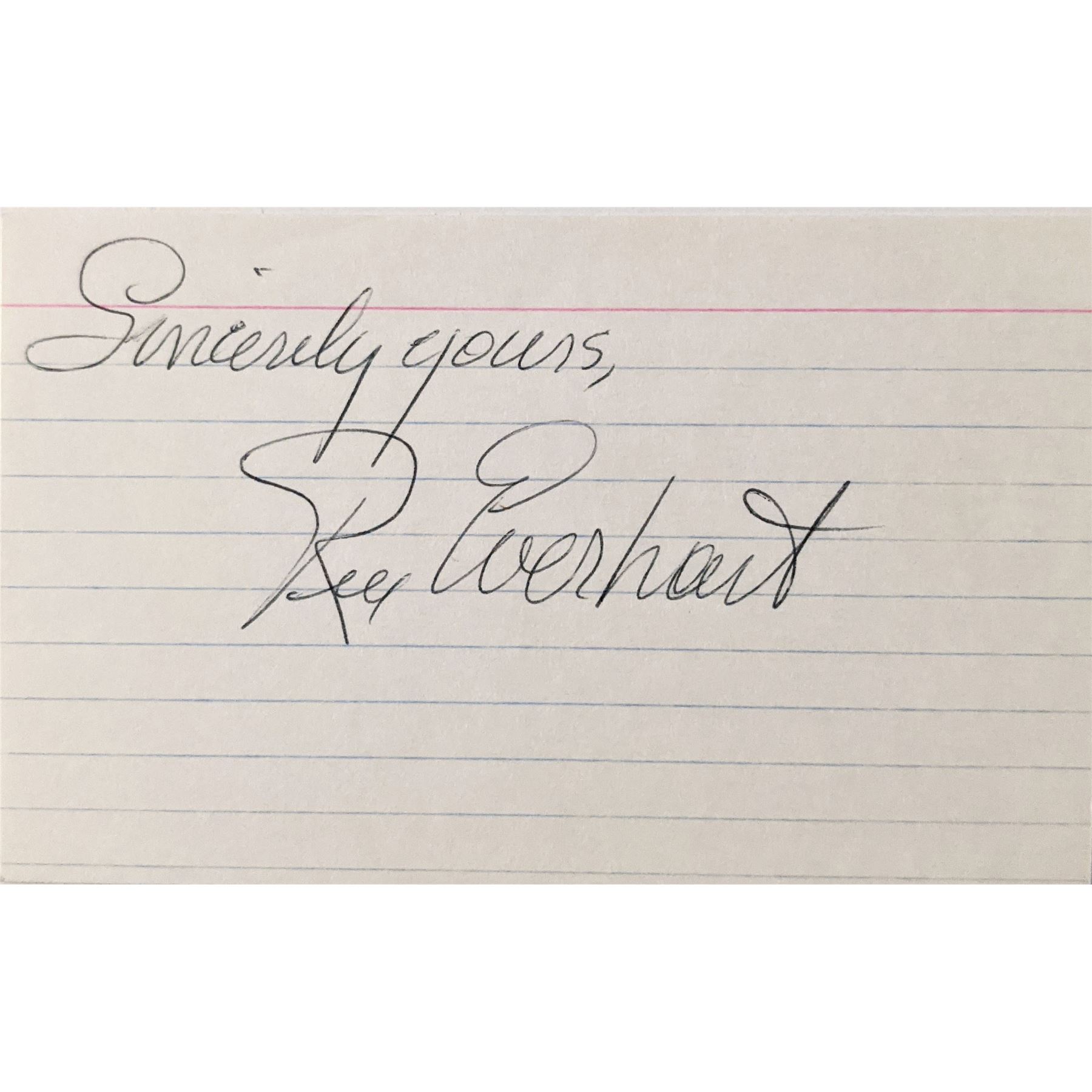 Actor Rex Everhart signature
