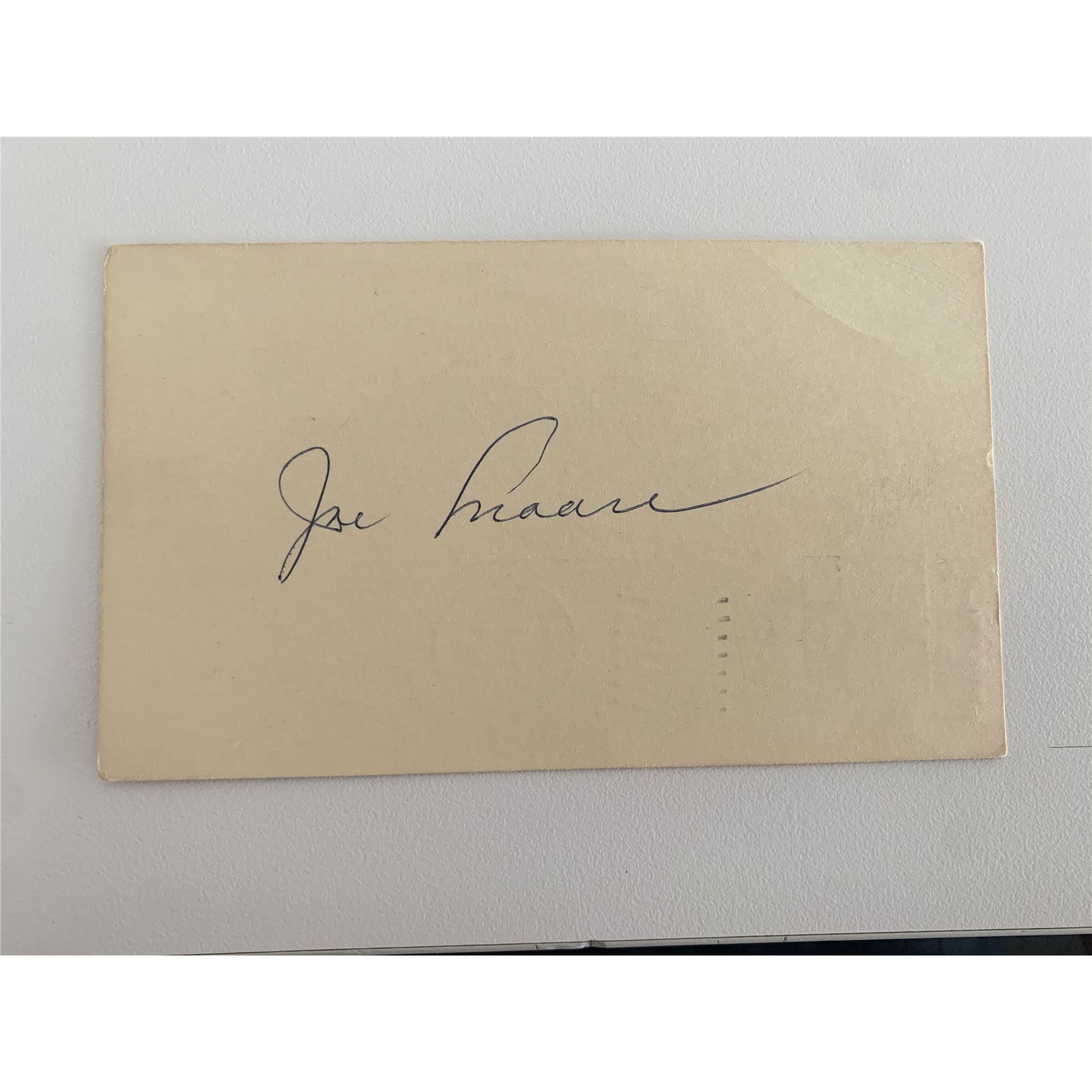 Joe Moore original signature