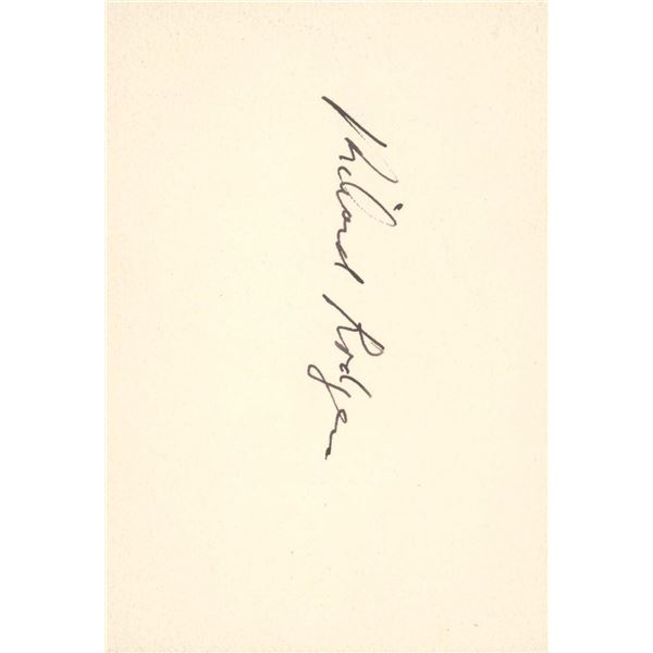 Composer Richard Rodgers original signature. GFA Authenticated Composer Richard Rodgers original signature. GFA Authenticated