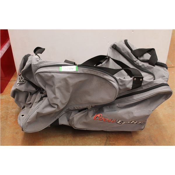 Coors Light Hockey Duffle Bag Bodnarus Auctioneering