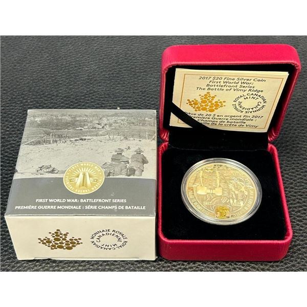 The Battle of Vimy Ridge - Pure Silver Selectively Gold-Plated Coin ...