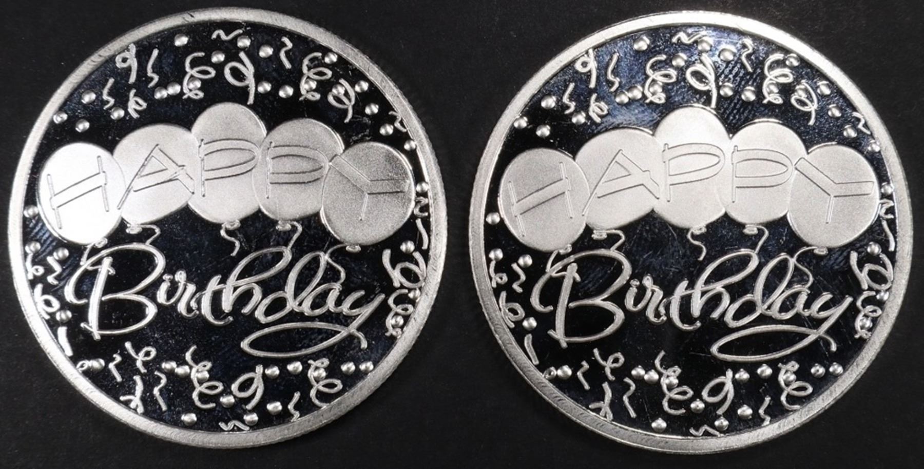 (2) 1 OZ .999 SILVER 2024 HAPPY BIRTHDAY ROUNDS