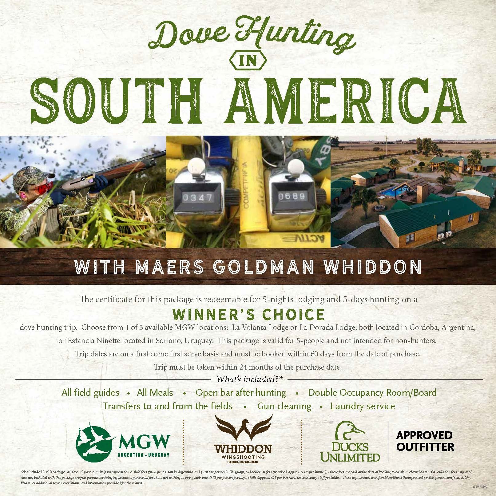 WINNER’S CHOICE DOVE HUNT FOR 5 HUNTERS