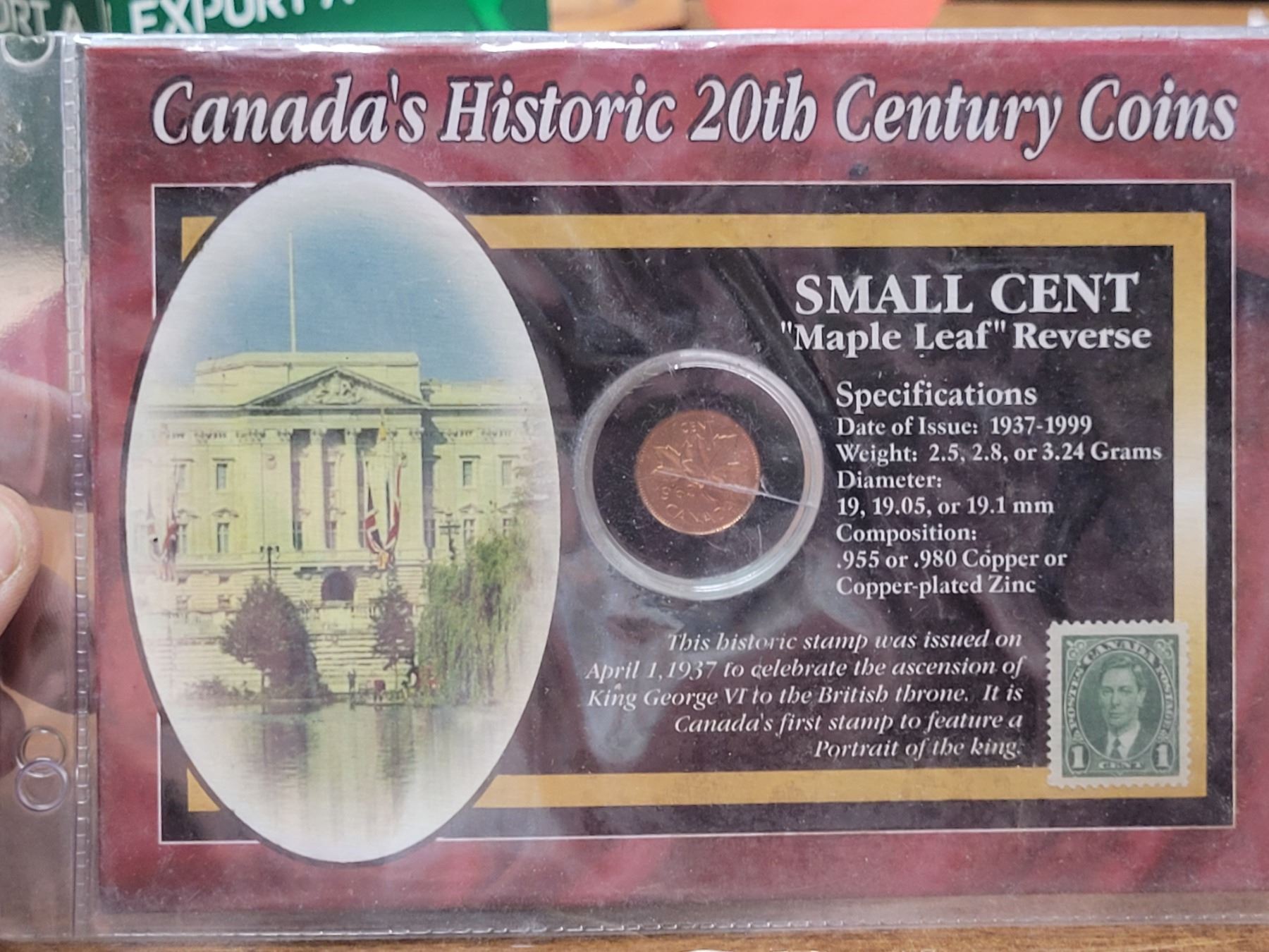 Canada's Historic 20th Century Coins | Small Cent + Stamp