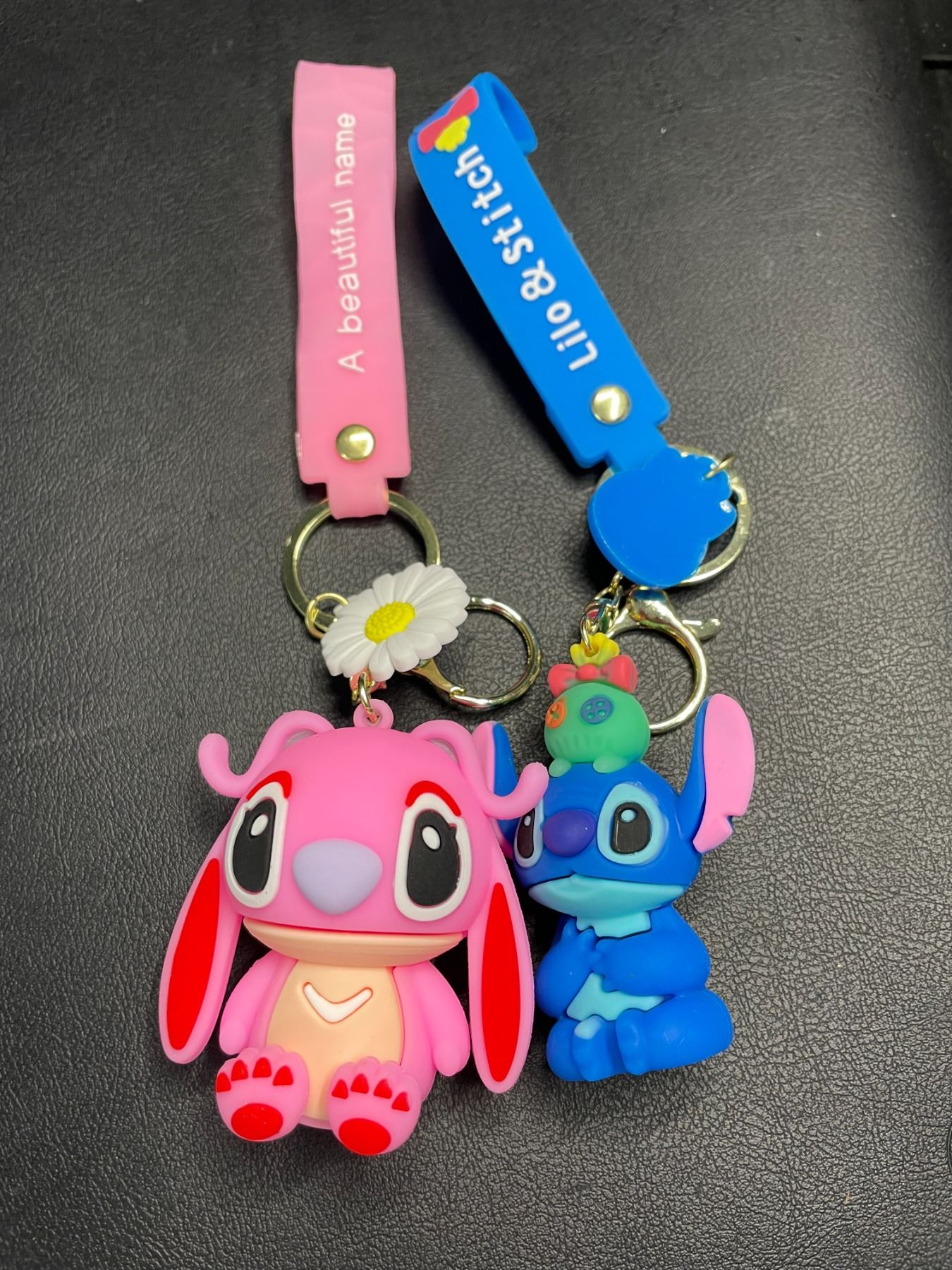Lot of 2 Packs of Disney's Lilo and Stitch Keychains - 2 per pack/4 Total
