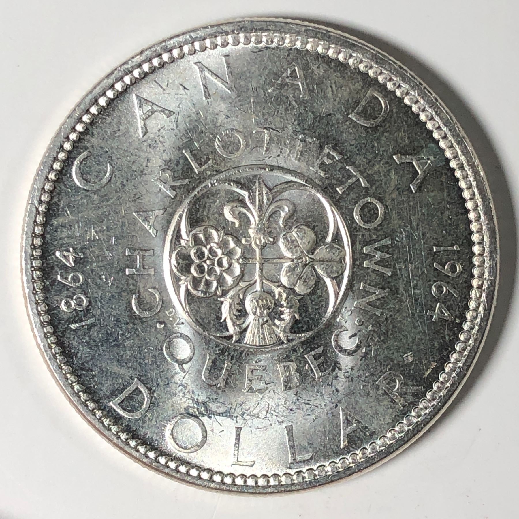 1964 Queen Elizabeth II Canadian Silver Dollar UNC