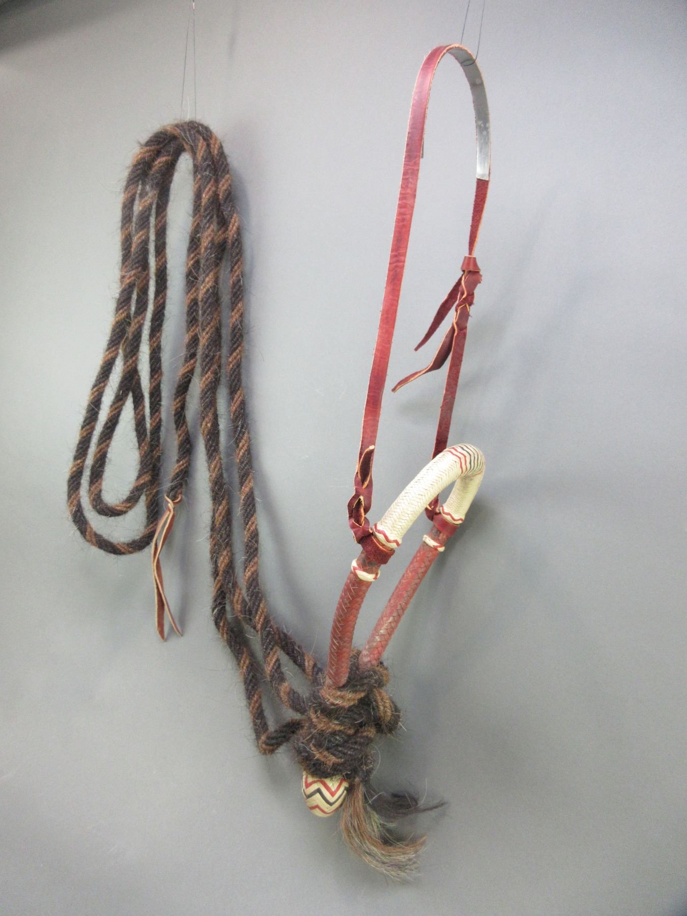 Braided Rawhide Bosal With Horsehair Mecate Reins- Good Workmanship