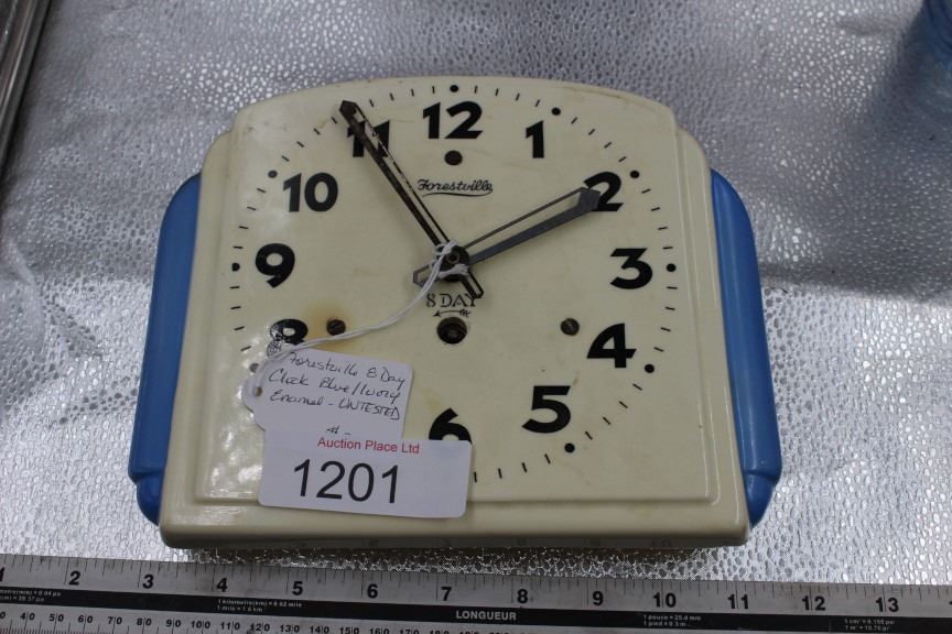 Vintage Forestville Enamel Electric Clock