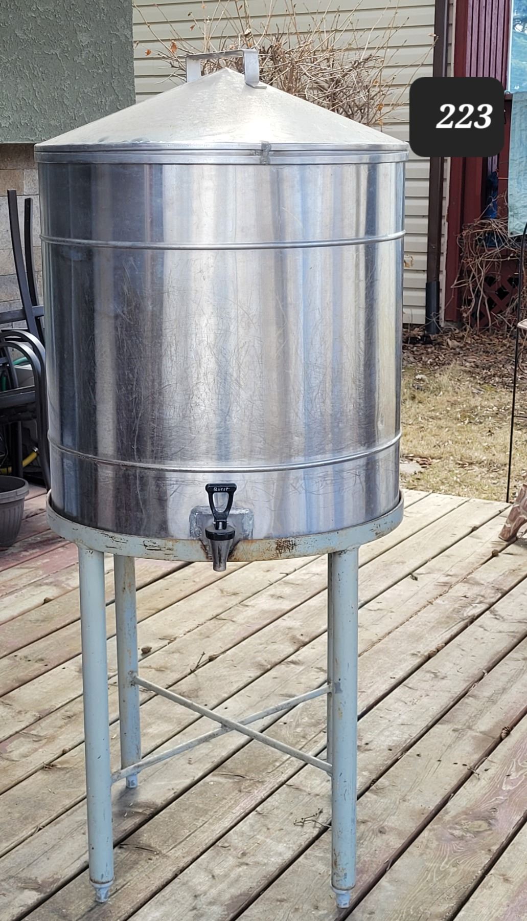 Vintage A&W Root Beer large stainless steel mixing container/ dispenser ...