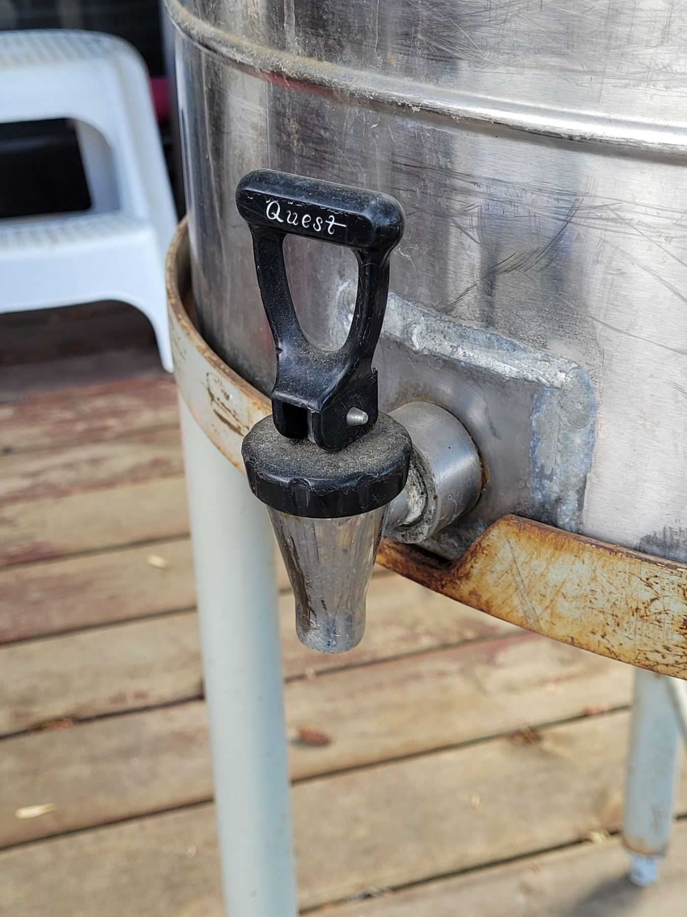 Vintage A&W Root Beer large stainless steel mixing container/ dispenser ...