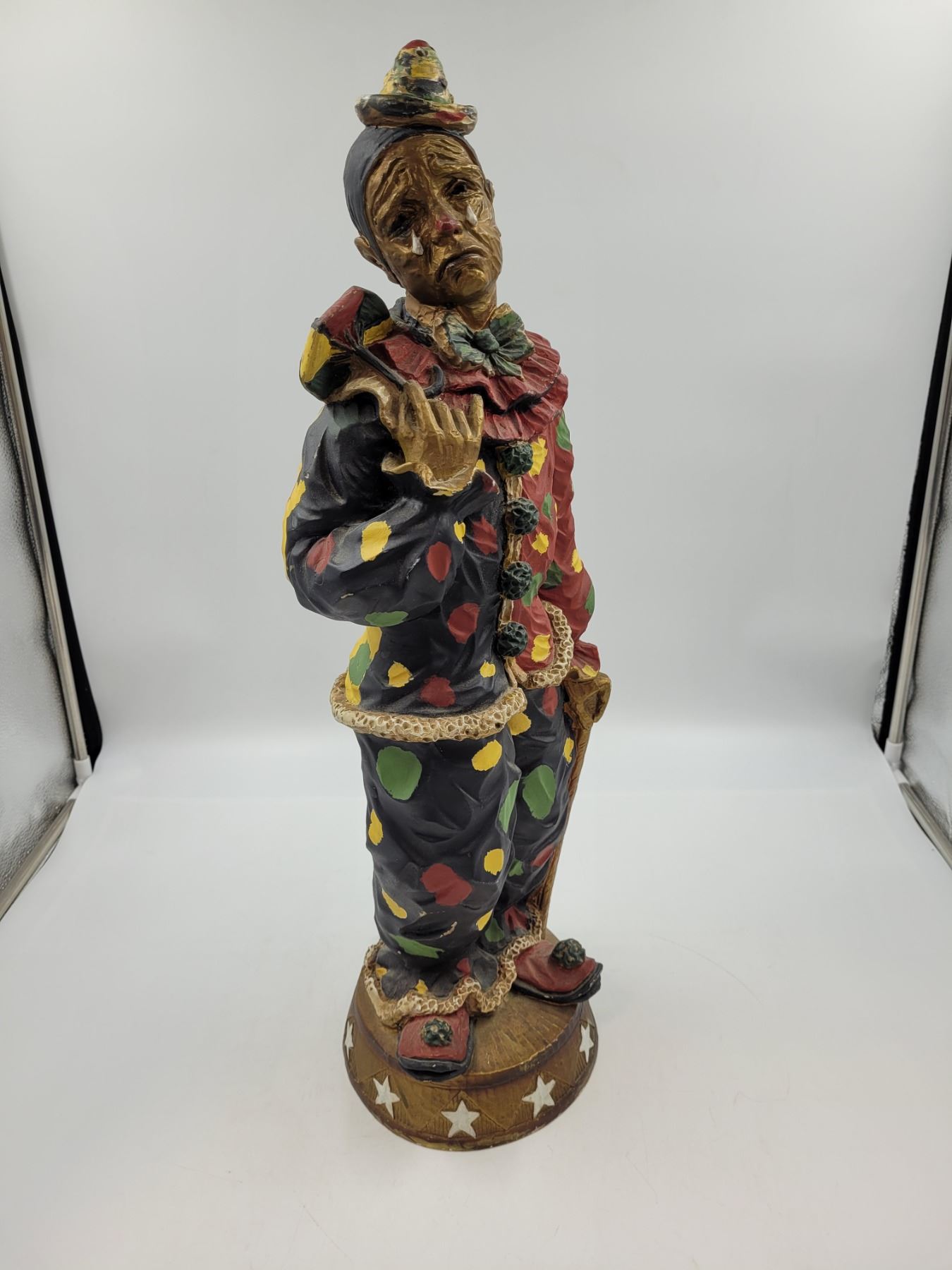 Large Vintage Clown Statue 24" Tall