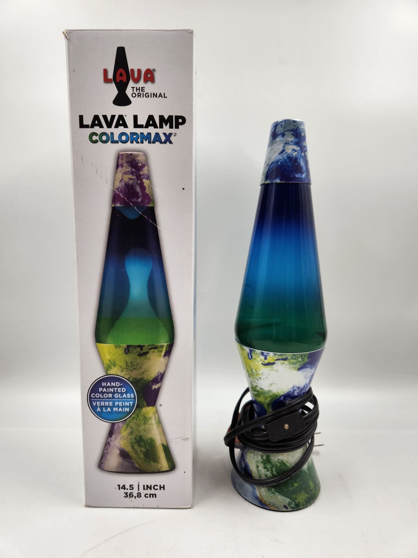 Lava the Original Lava Lamp Color Max Hand-painted Color Glass