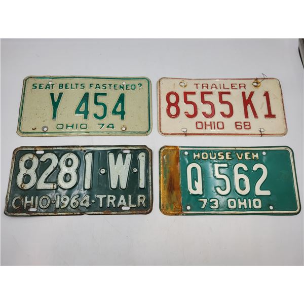 Vintage 60's-70's Ohio License Plates