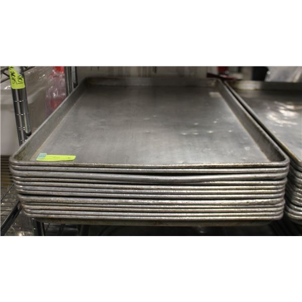 Lot Of 12 Full Size Aluminum Bun Pans