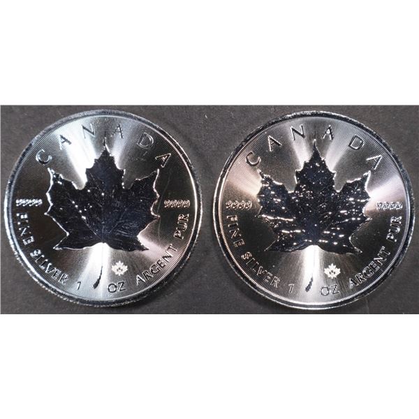(2) 1 OZ .999 SILVER 2024 CANADIAN MAPLE ROUNDS