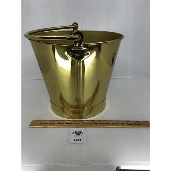 BRASS BUCKET 8 INCHES TALL
