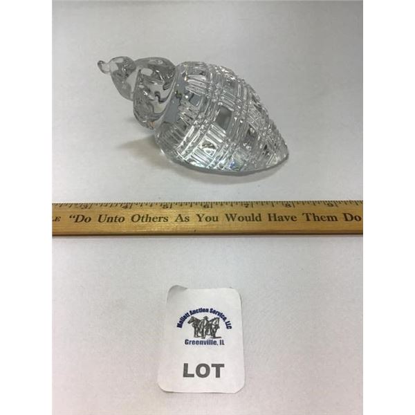 WATERFORD CRYSTAL CONCH SEA SHELL PAPERWEIGHT