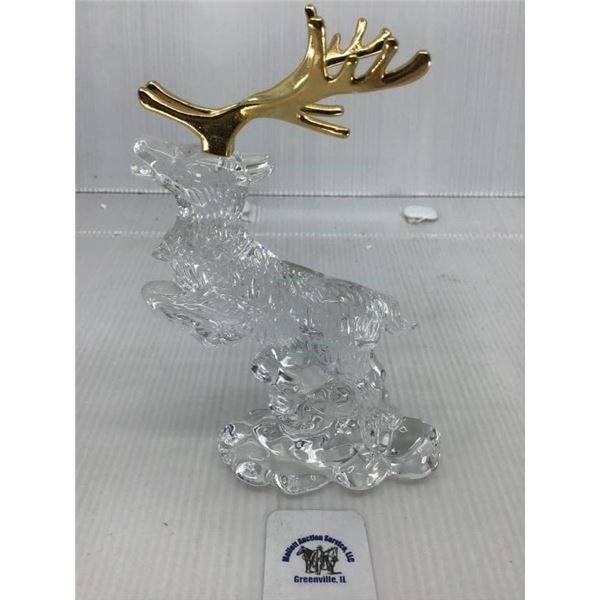 WATERFORD CRYSTAL GLASS REINDEER 7 INCHES TALL