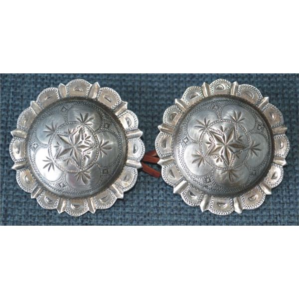 Frank Schultz 2 inch silver conchos