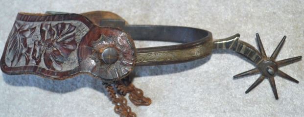 1880’s single silver inlaid spur