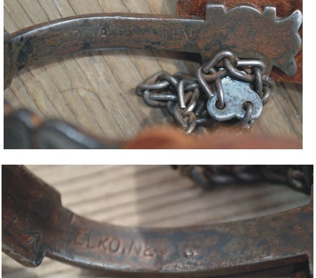 G S Garcia silver inlaid heart pattern spurs