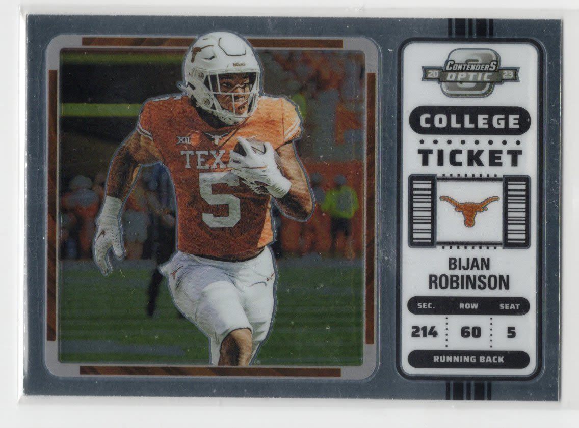 Bijan Robinson ROOKIE CARD 2023 Panini Chronicles Contenders Optic ...