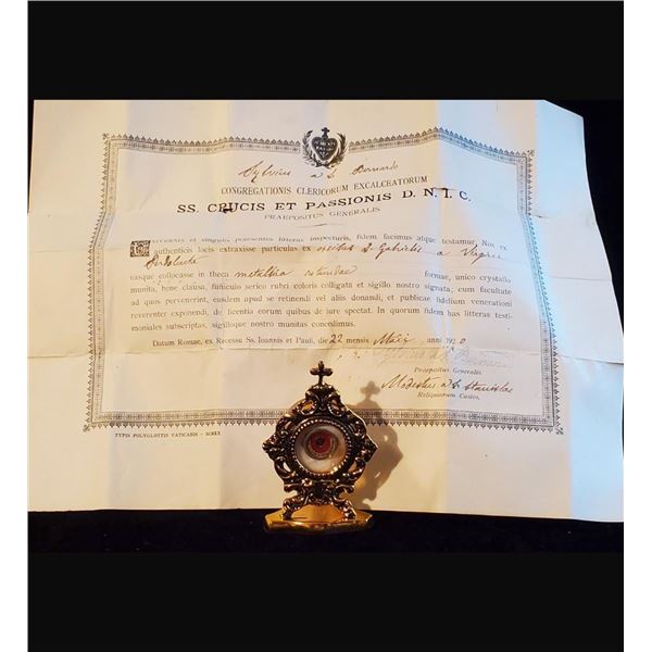 1st Class Relic (ex. ossibus, bone) Of Blessed Gabriel Of The Seven ...