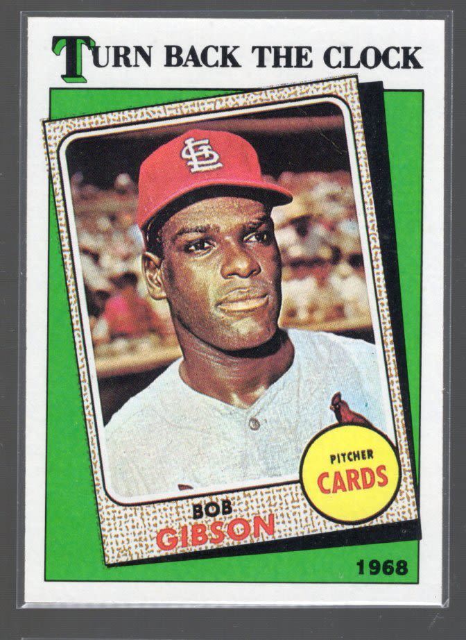 Bob Gibson 1988 Topps Turn Back the Clock 20 Years Ago Card number 664