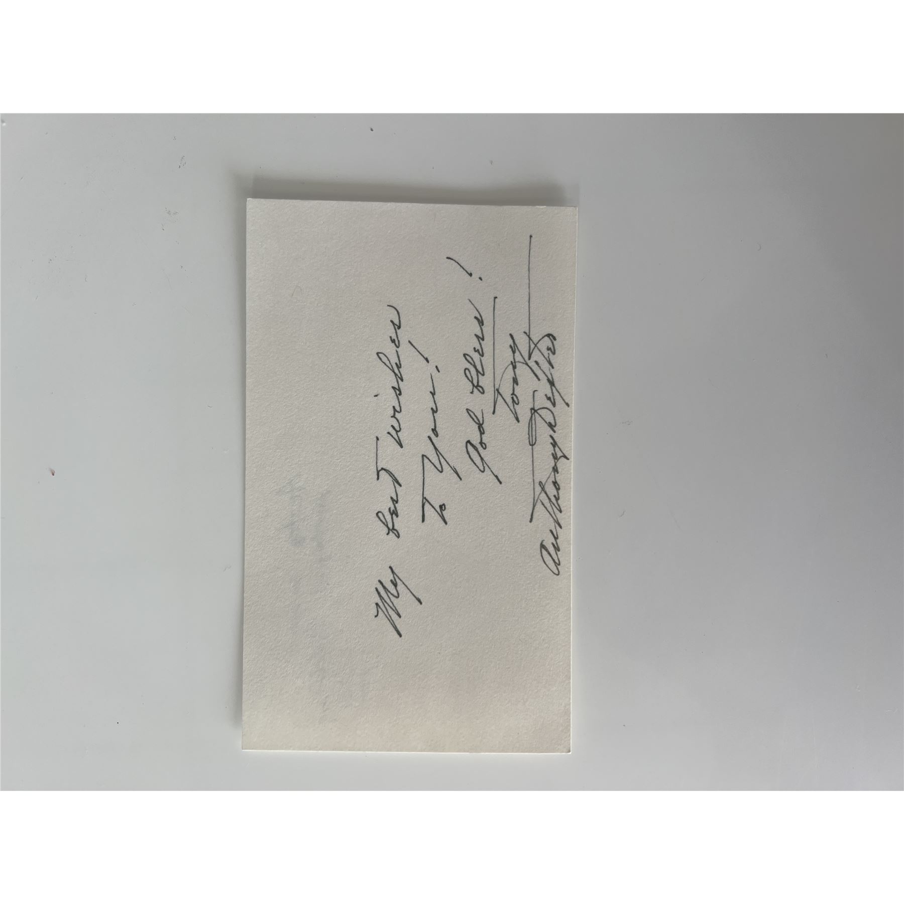 Actor Anthony Dexter original signature