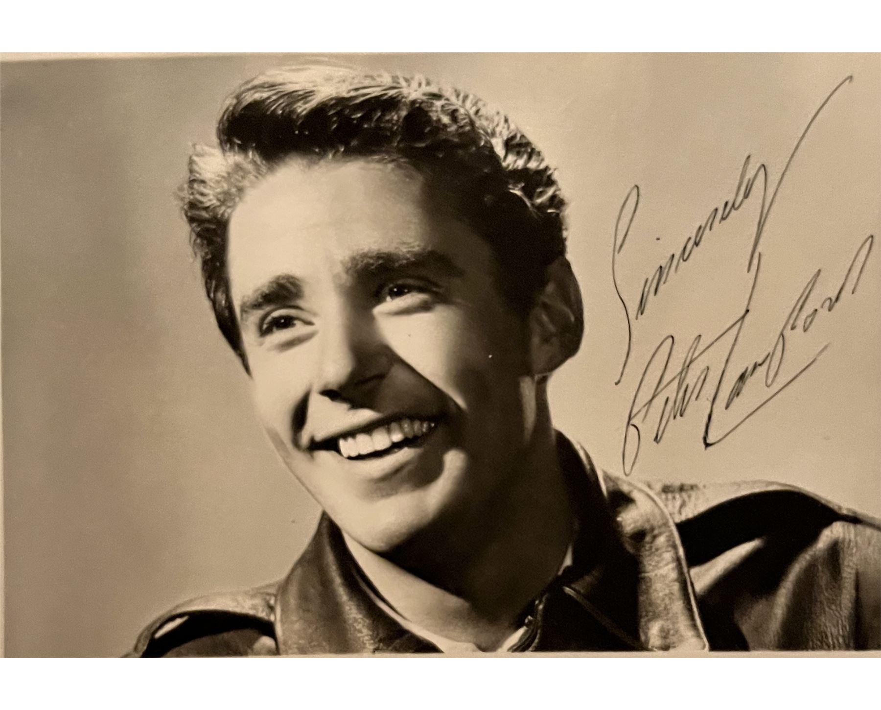 Peter Lawford facsimile signed photo. 3x5 inches
