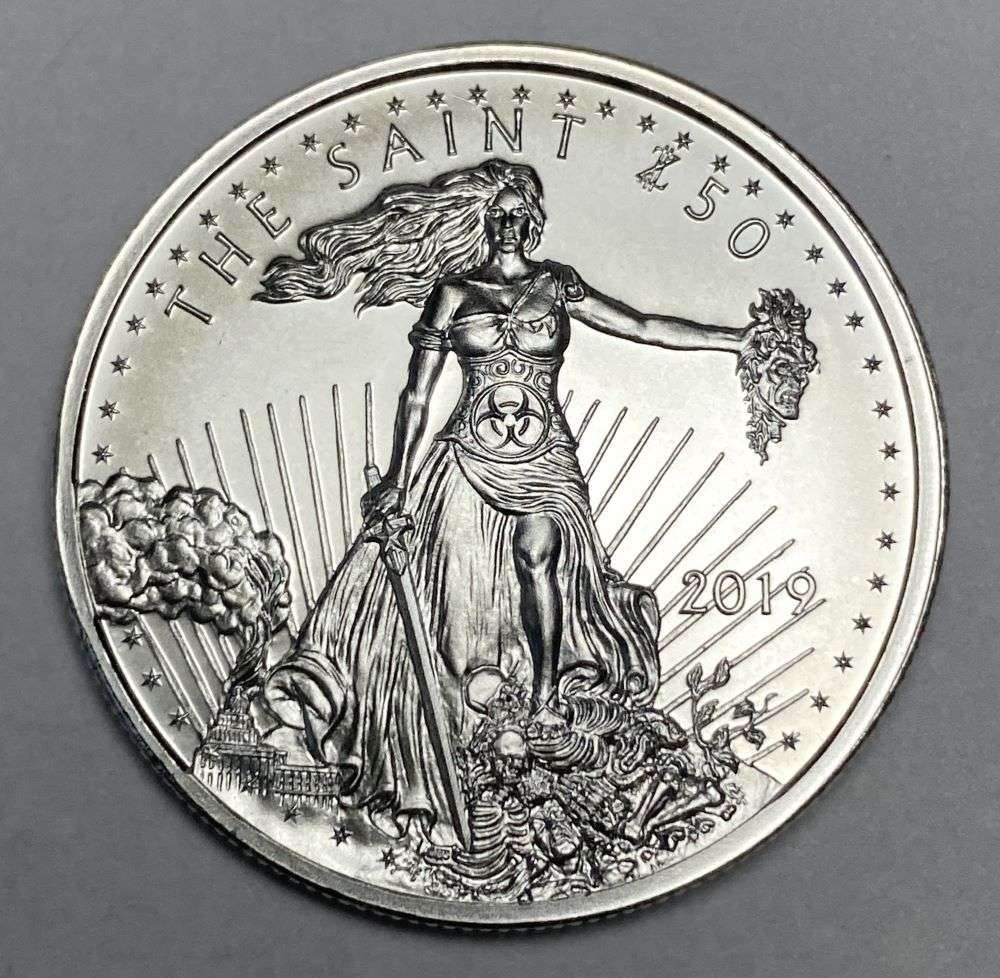 2019 Saint Gaudens Design "Zombucks Currency Of The Apocalypse" 1 ozt ...