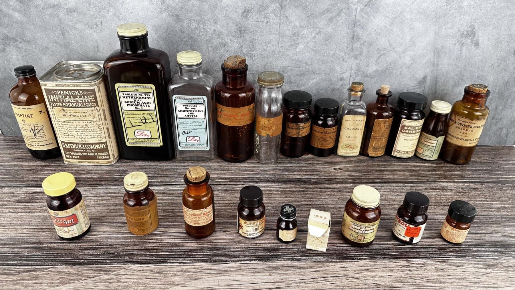 Antique Pharmacy Apothecary Bottles