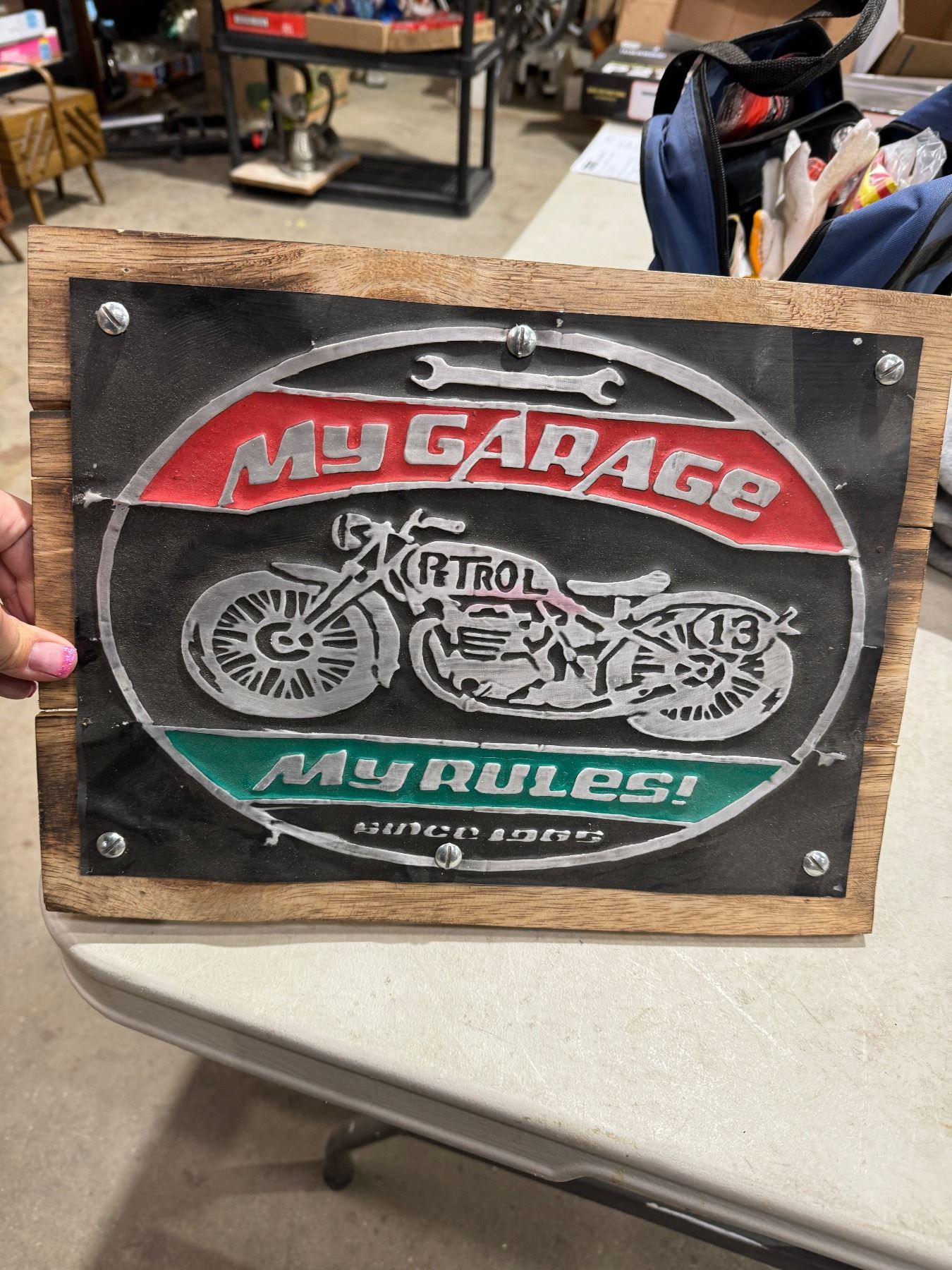My garage rustic sign