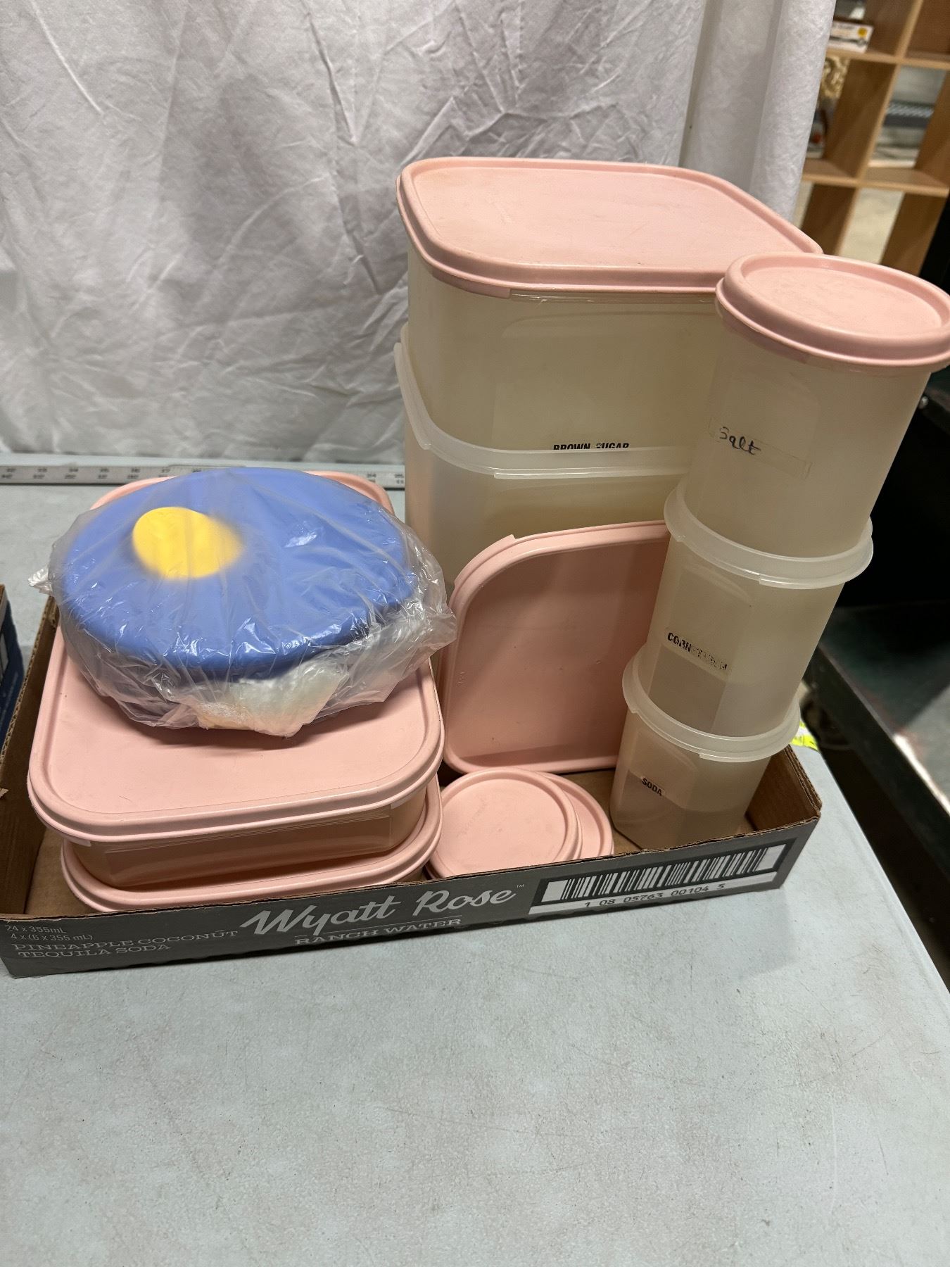 Vintage and modern Tupperware