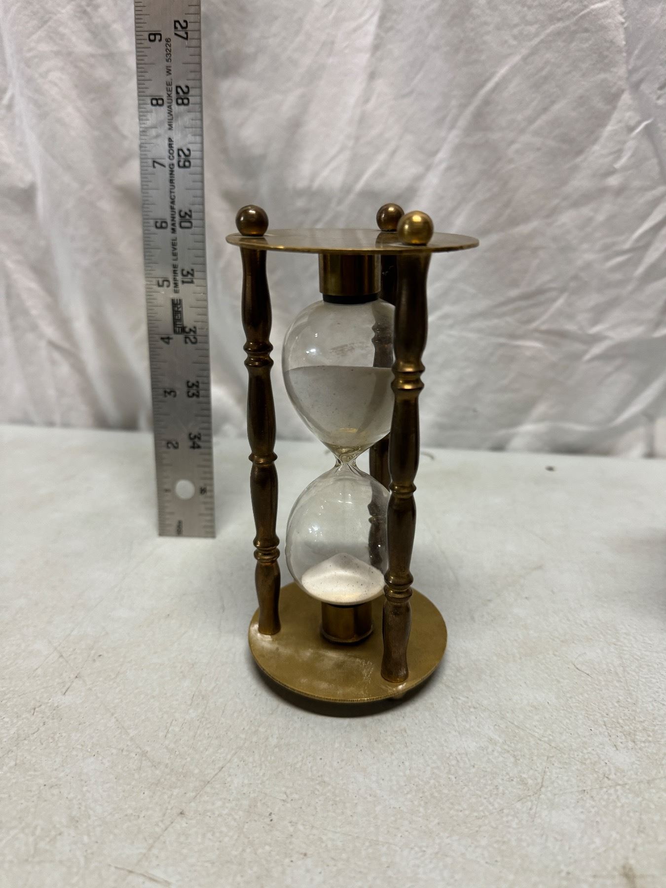 Brass and glass timer