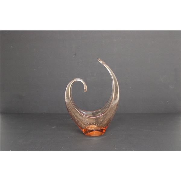 Pink Art Stretched Glass Piece Bodnarus Auctioneering