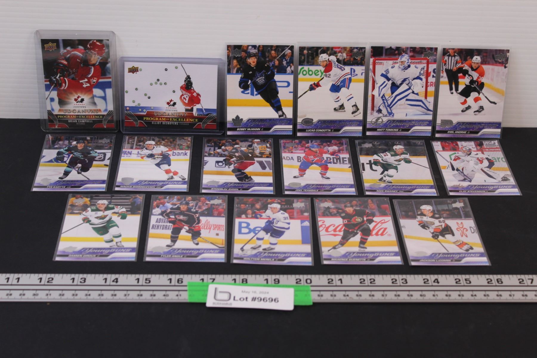 (17)Upper Deck 2023-24 NHL Hockey Young Guns Insert Cards: Bobby McMann Leafs - Bodnarus ...