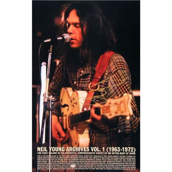 Neil Young signed promo poster