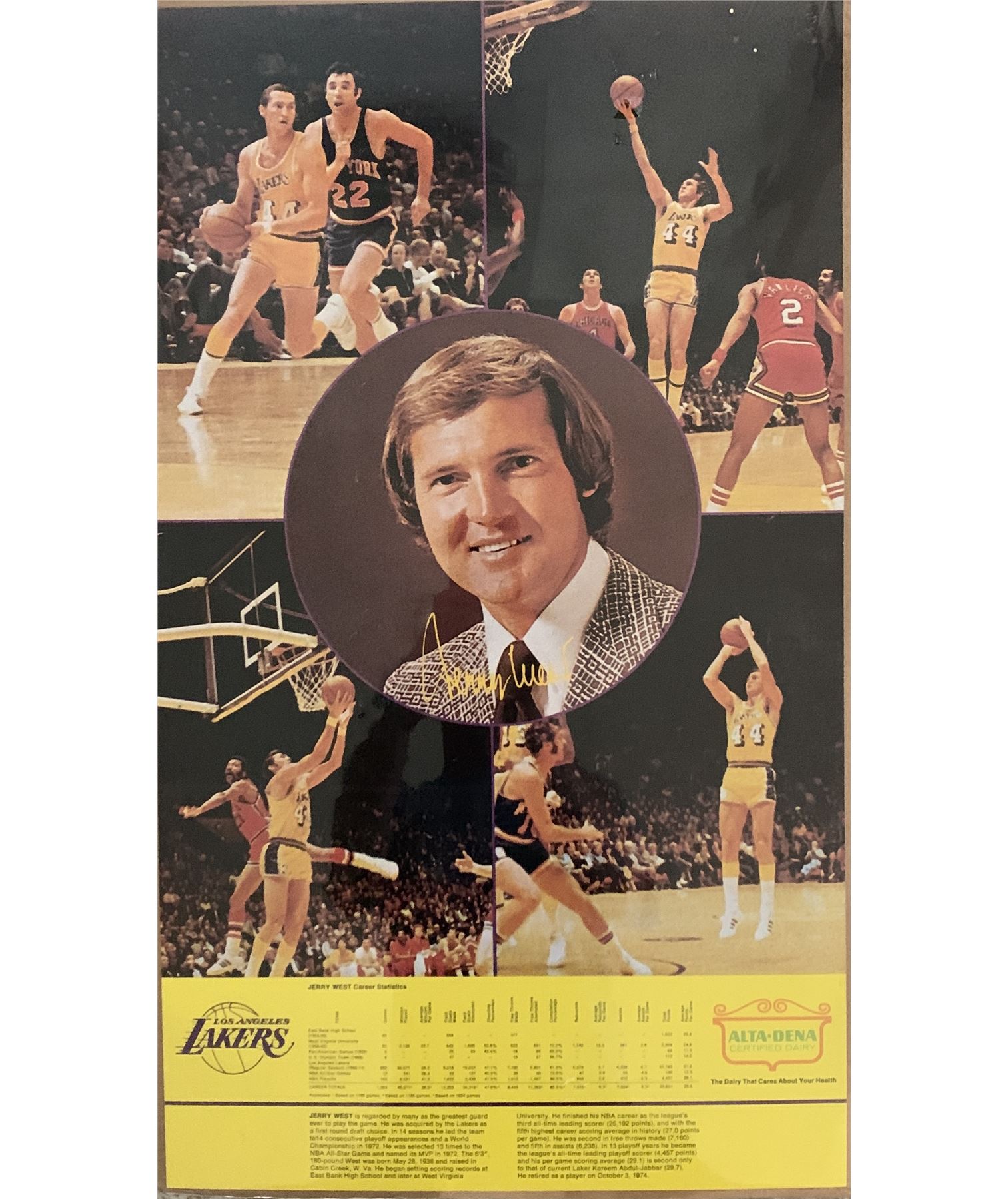 Jerry West reprint mini poster