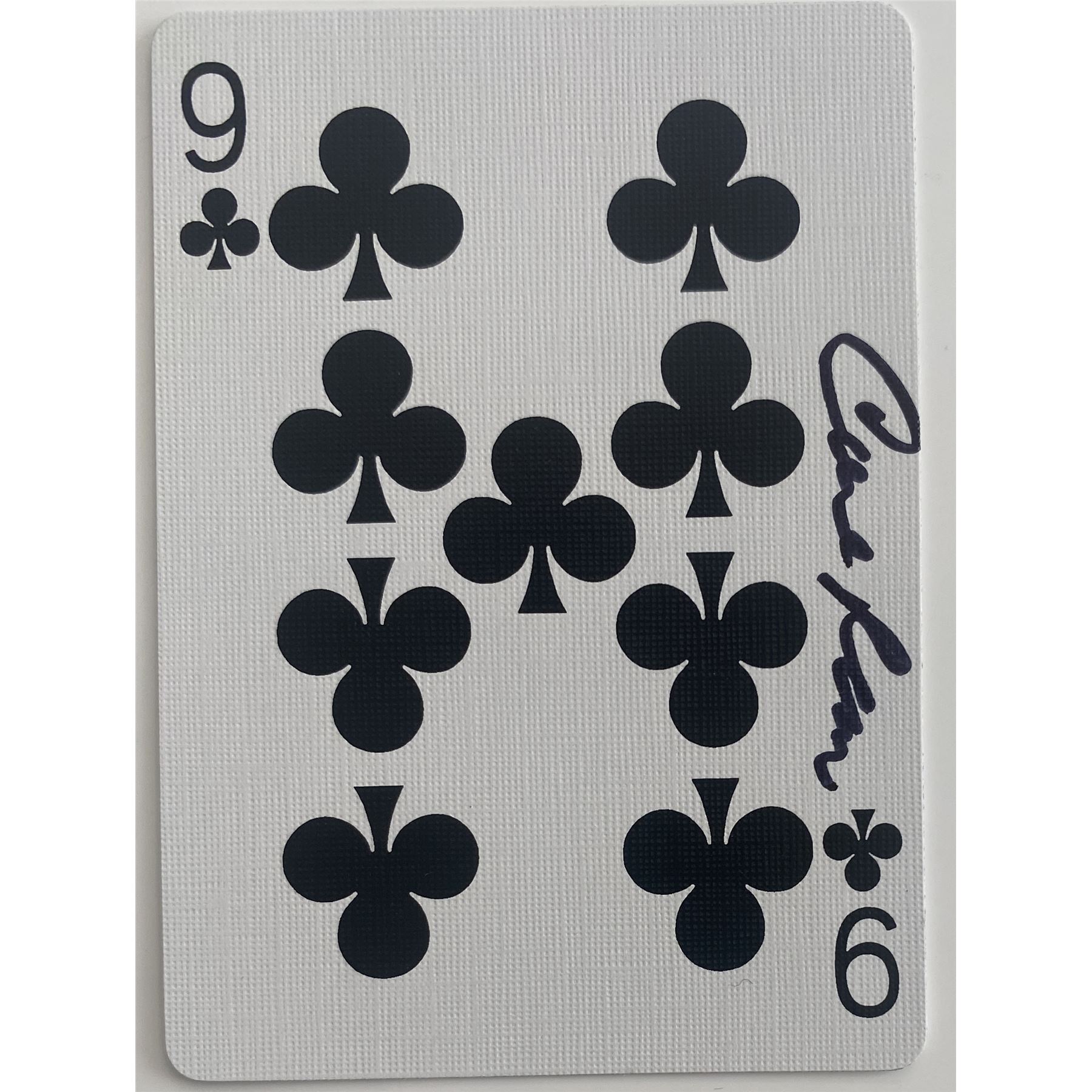 Carl Reiner signed playing card
