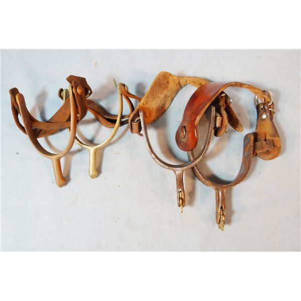 3 pcs: North & Judd marked spurs, Blacksmith-made rasp spurs and U.S ...