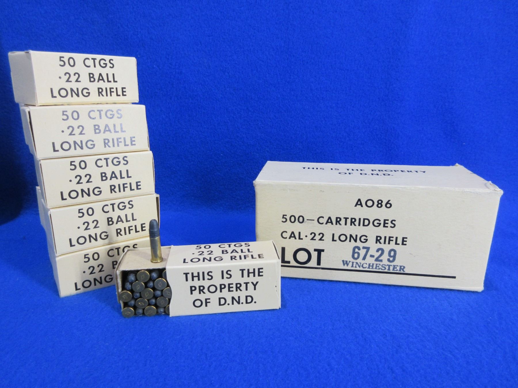 .22 Ball Long Rifle Winchester Canadian Military Cartridges