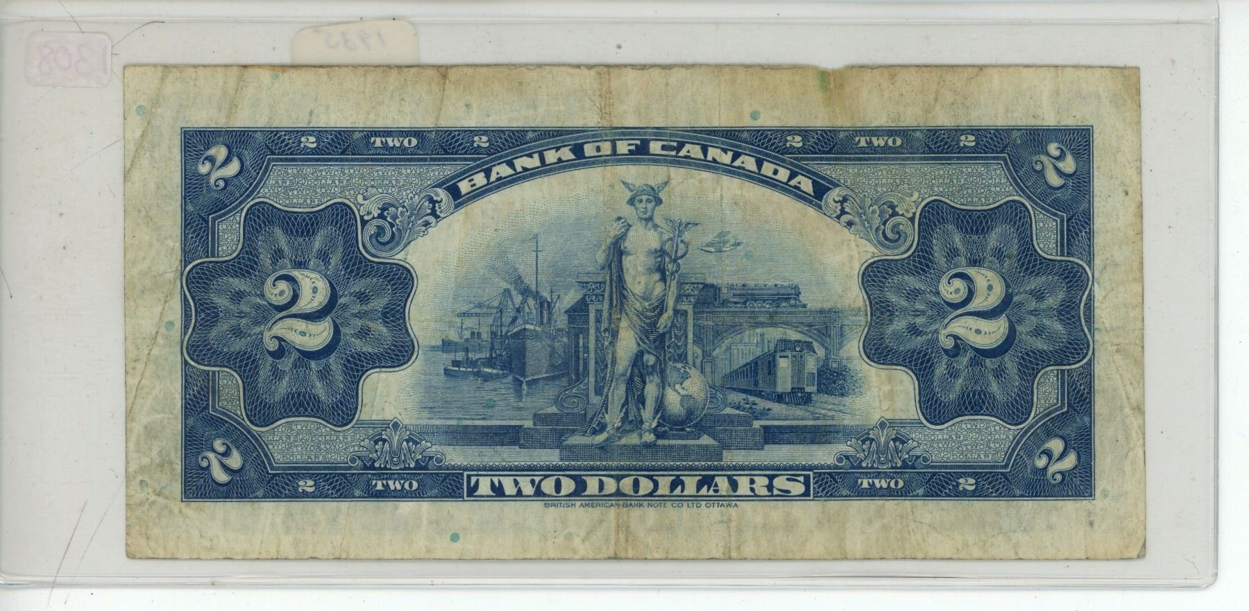 1935 Queen Victoria, Bank of Canada 2 dollar bill - Osborne/Towers - A2504417 - Schmalz Auctions