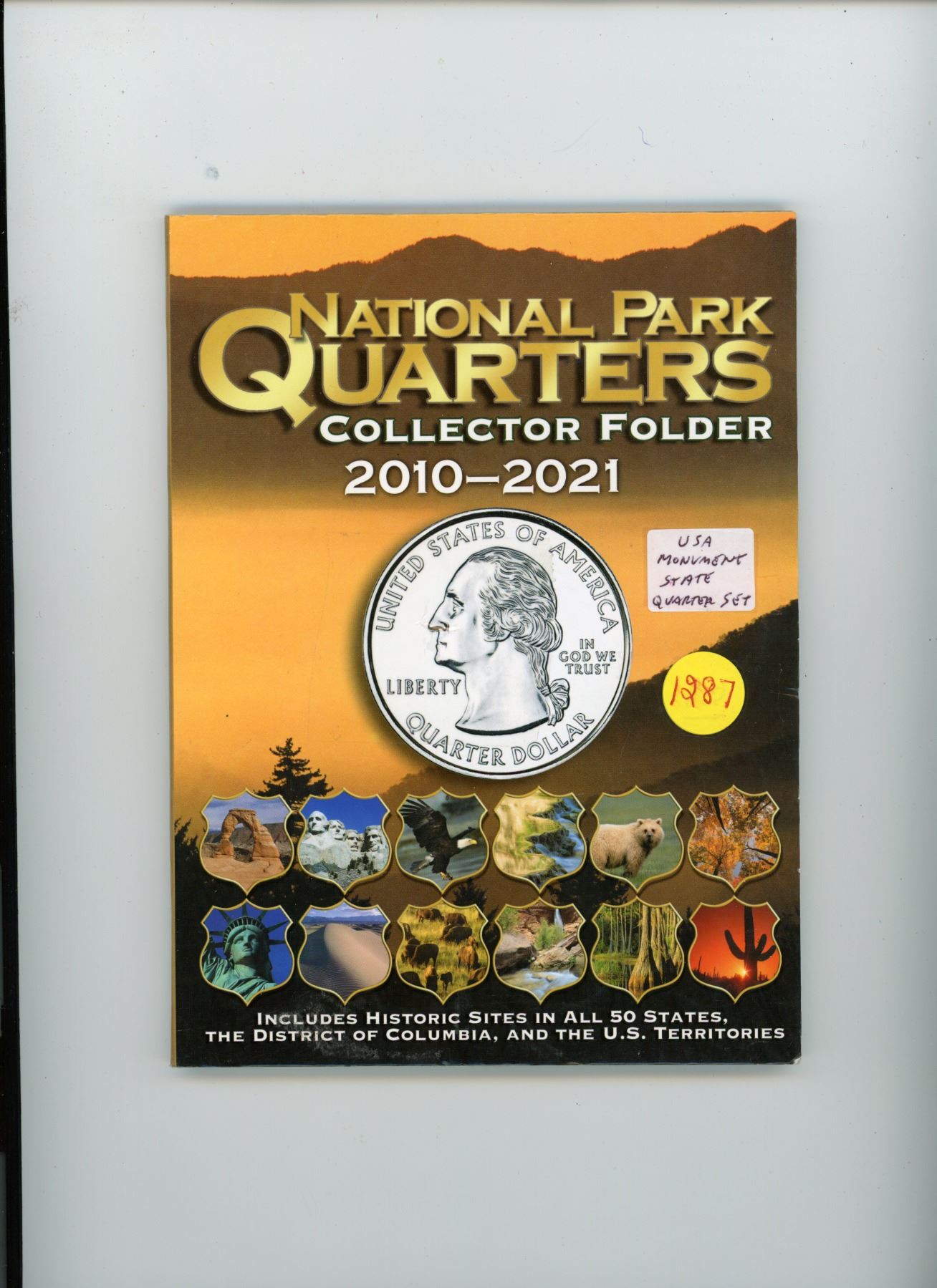 yellow book of USA state quarters- 56 quarters - Schmalz Auctions