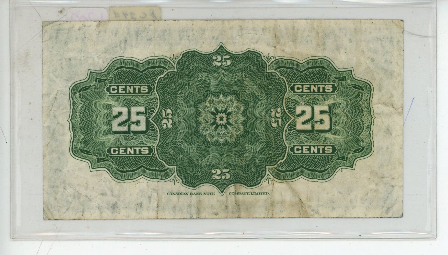 1923 Dominion of Canada, 25 cent shin plaster - 669839 - Schmalz Auctions