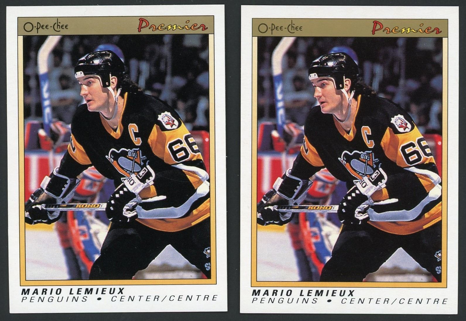 Lot of 2 x 1990-91 OPC Premier #63 Mario Lemiuex (NM+)