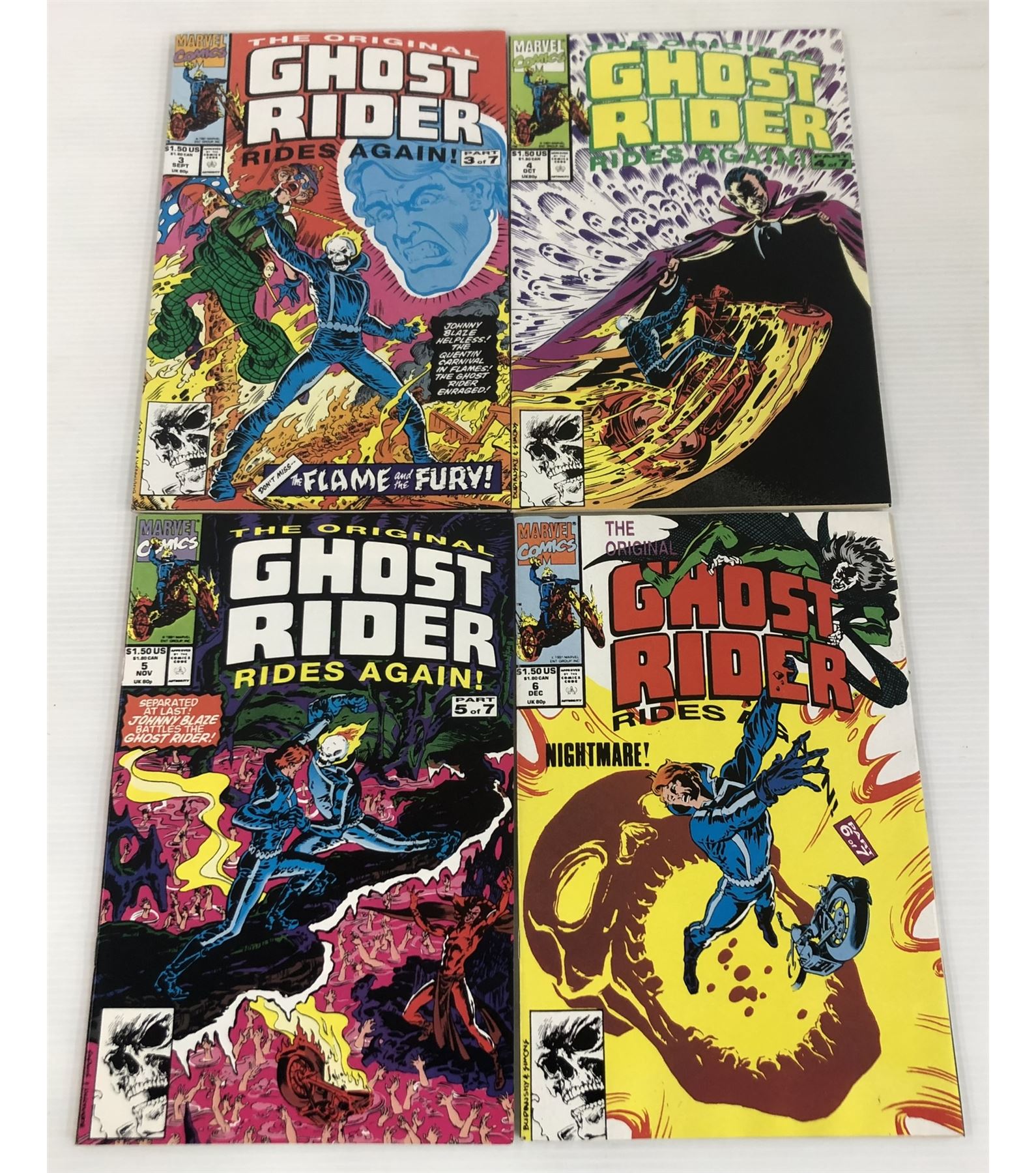 Marvel Comics The Original Ghost Rider Rides Again! Comic Lot of 4